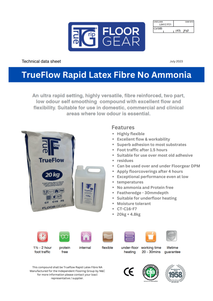 Floorgear TrueFlow Rapid NA Levelling Compound - TFNA - Witch Group